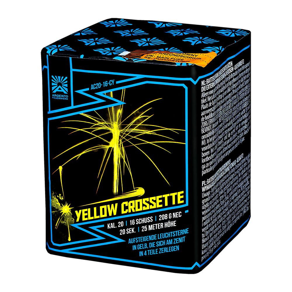 Günstiges Silvesterfeuerwerk und Jugendfeuerwerk Yellow Crossette von ...